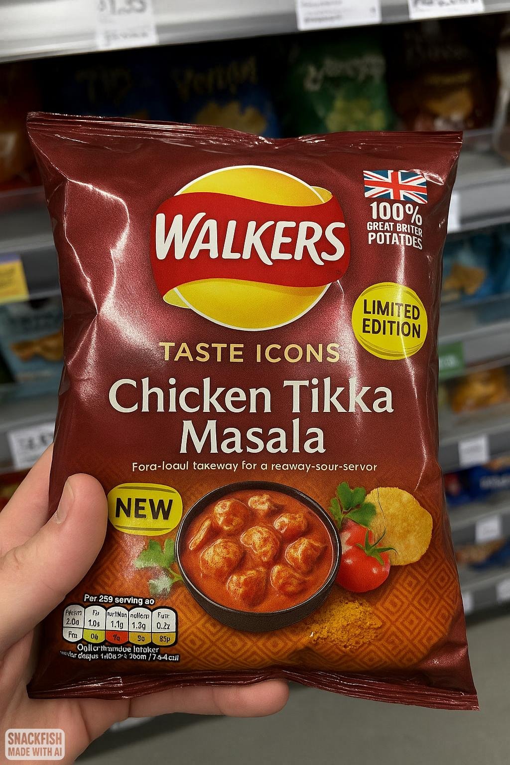 Walkers Chicken Tikka Masala Crisps - Limited Edition Packet