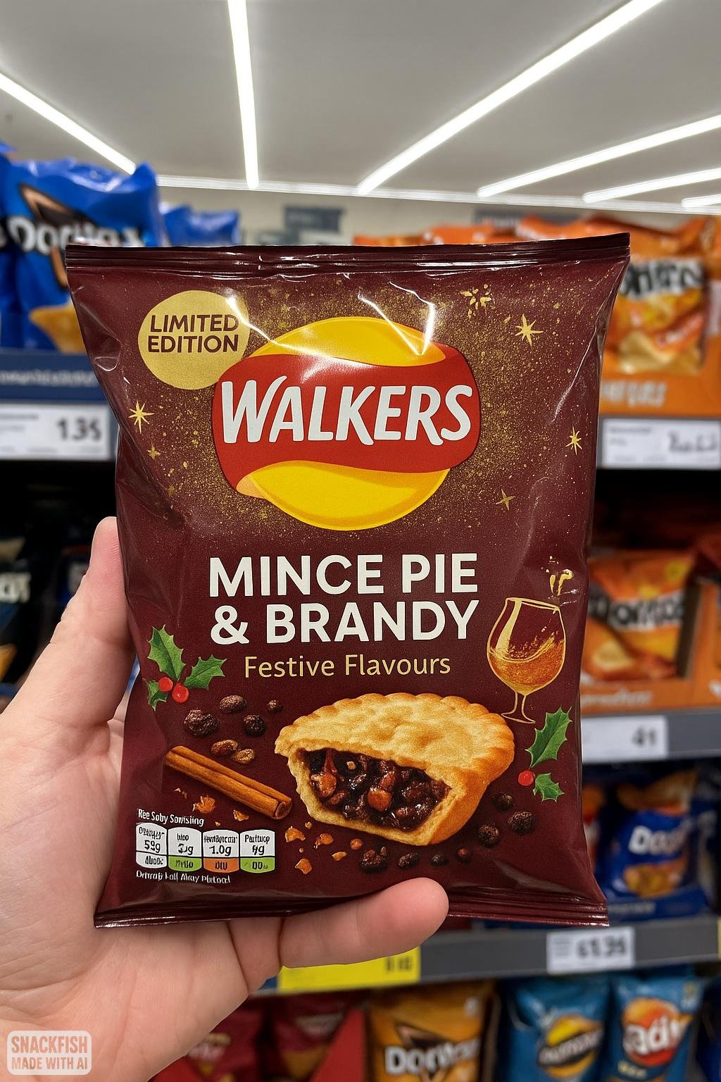 Walkers Mince Pie & Brandy crisps - Festive Limited Edition