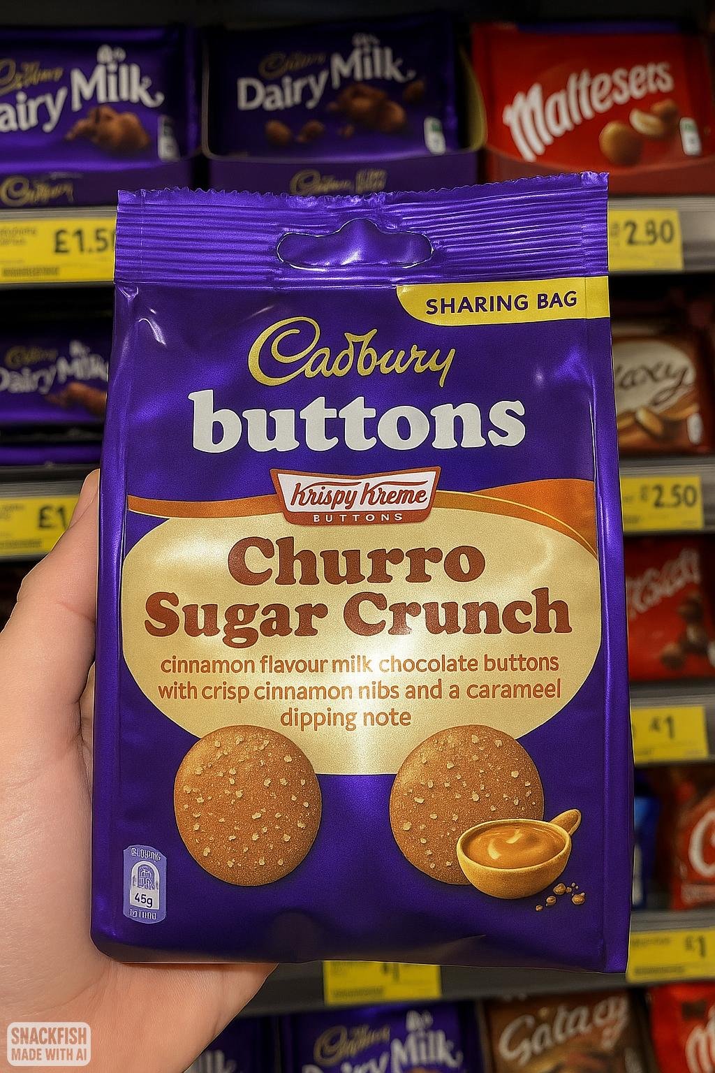 Cadbury Buttons Churro Sugar Crunch review