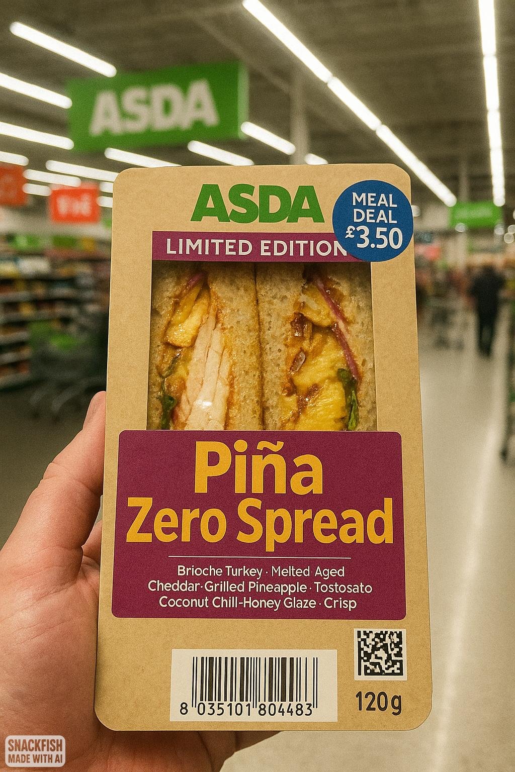 Piña Zero Spread sandwich - tropical limited edition melt - Snackfish